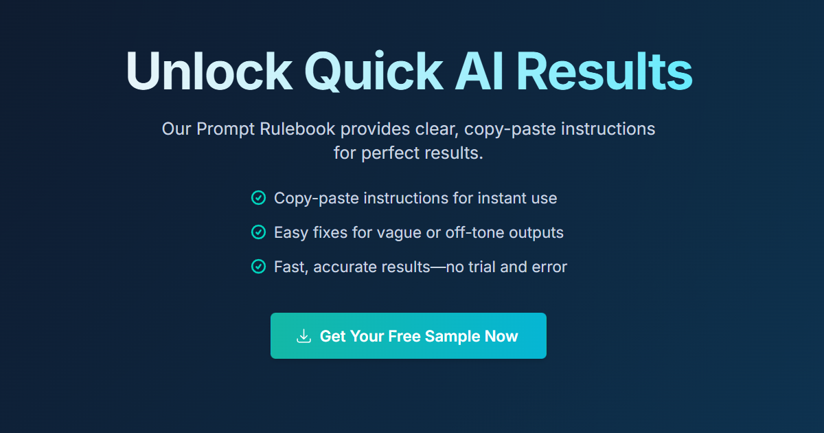 PromptQuick: 10X Better AI Results with Simple Prompt Rules | Free Guide
